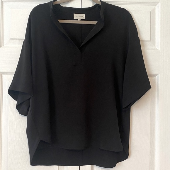 MELLODAY | Tops | Melloday Short Sleeve Black Polyester Blouse Size ...
